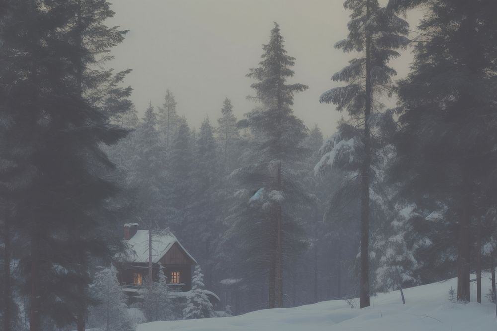 Pine forest landscape house architecture | Premium Photo - rawpixel