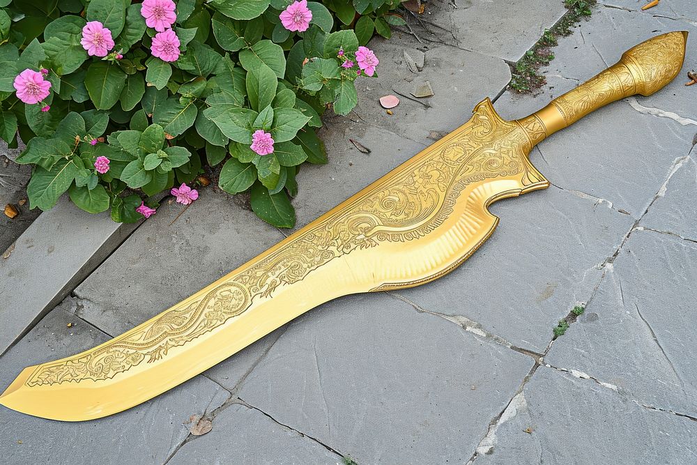 Golden warrior weapon dagger knife | Premium Photo - rawpixel