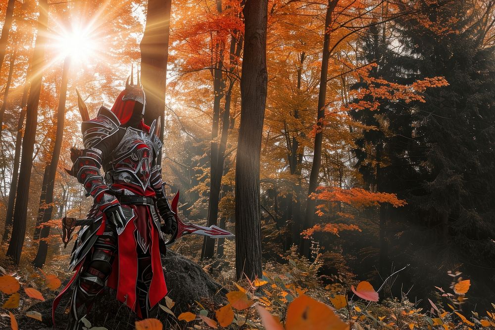 Legendary warrior armor autumn tranquility | Free Photo - rawpixel