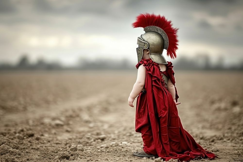 Small warrior photography costume representation. | Free Photo - rawpixel