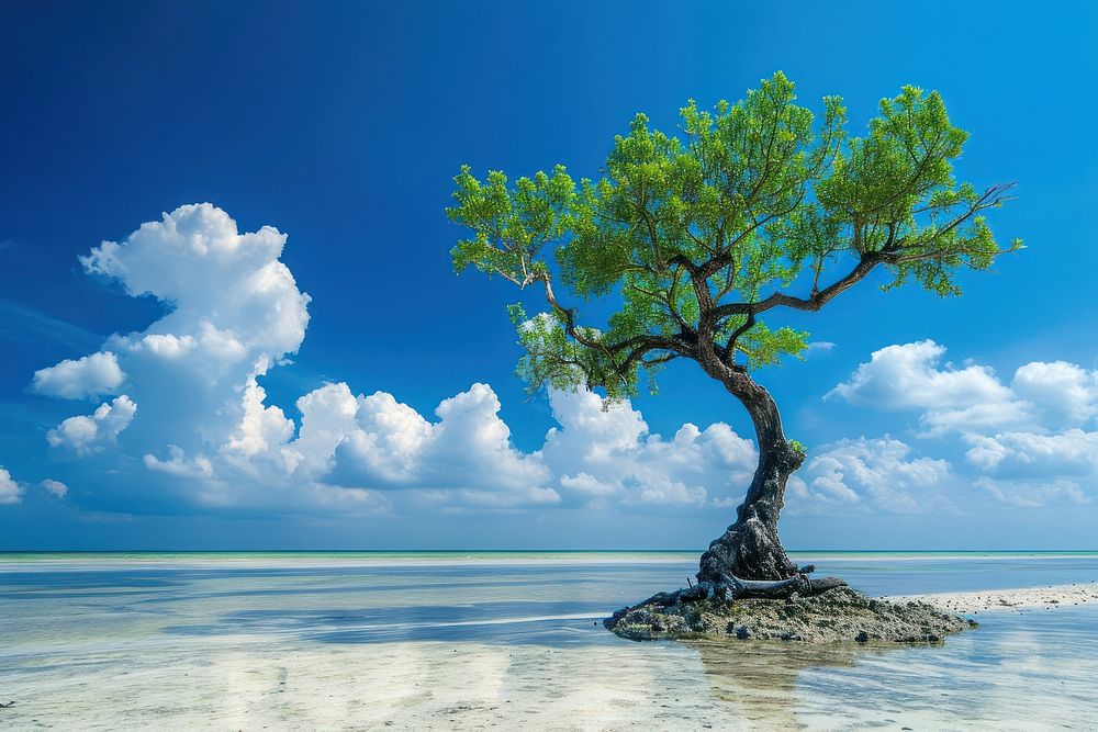 Tropical tree beach landscape outdoors | Free Photo - rawpixel