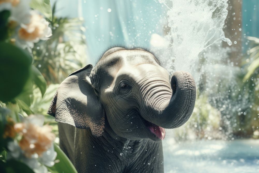 Songkran day elephant wildlife animal. | Premium Photo - rawpixel