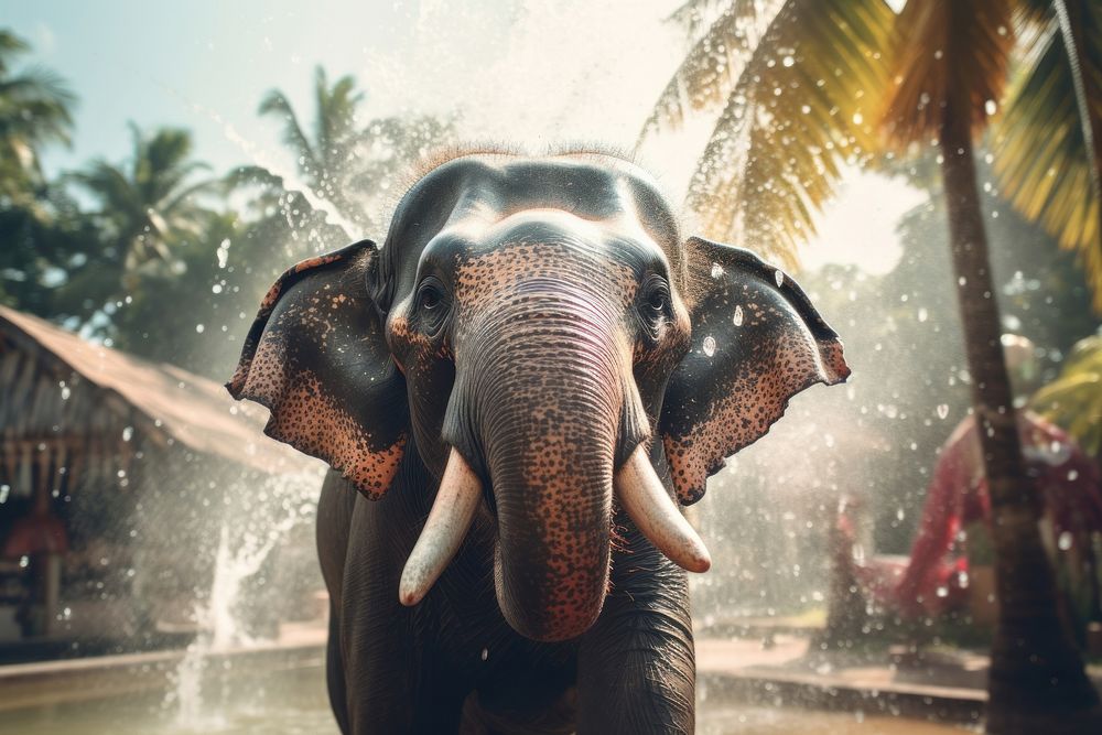 Songkran day elephant wildlife animal. | Premium Photo - rawpixel