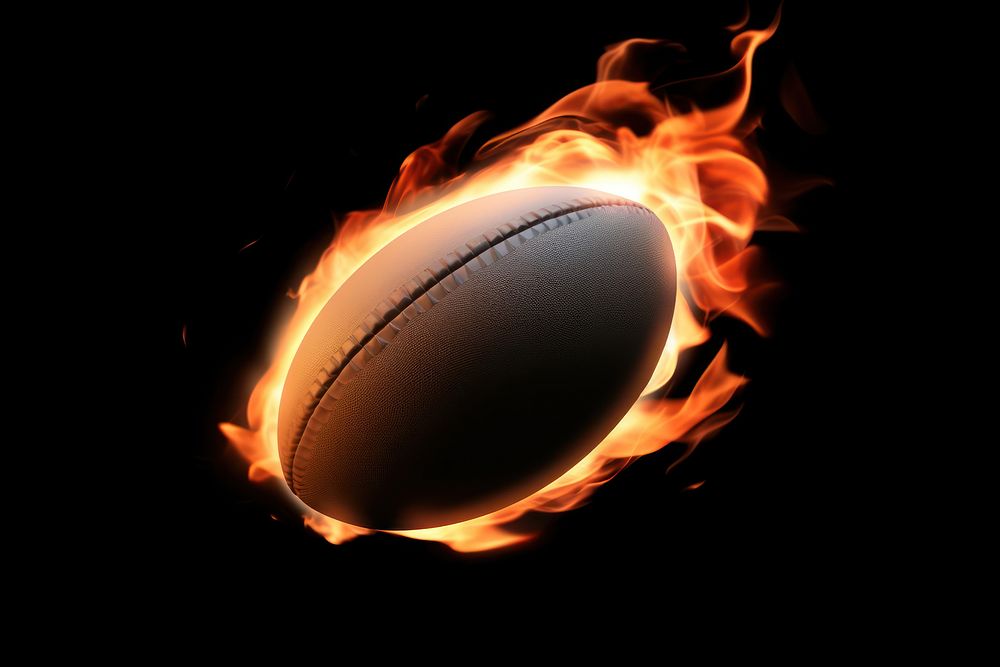 Photography Small Burning rugby ball | Free Photo - rawpixel
