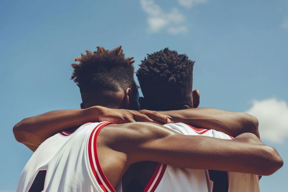 Basketball team hugging togetherness wrestling | Free Photo - rawpixel