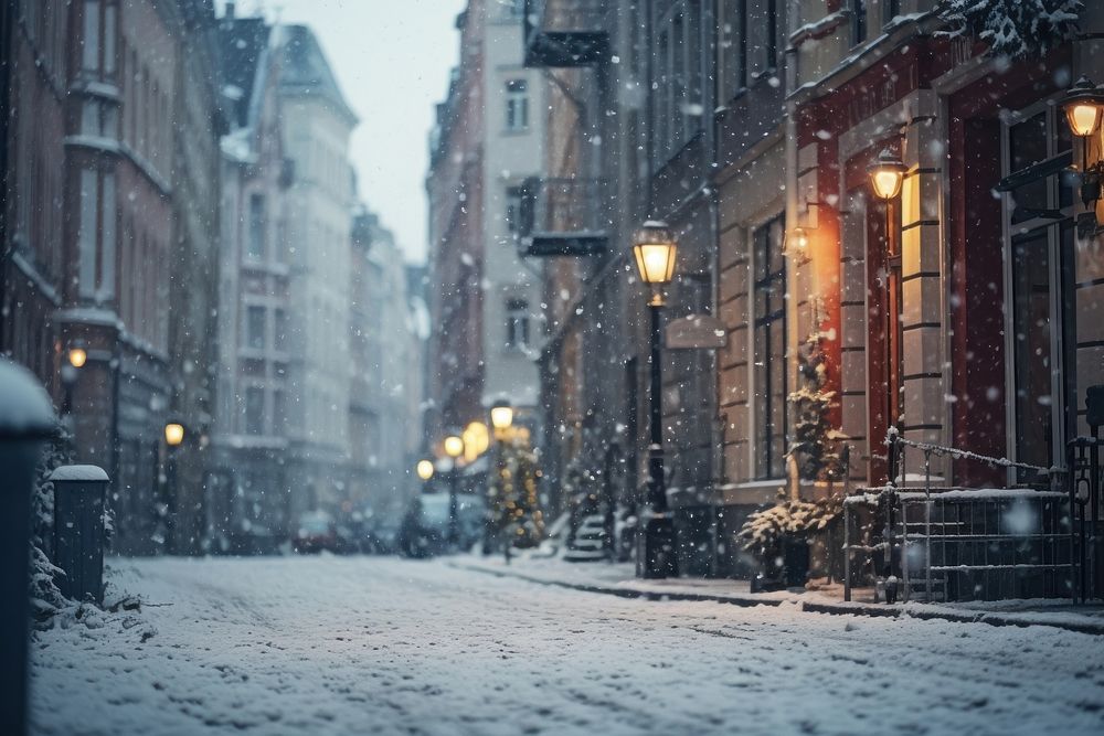 Street snow outdoors snowing. | Premium Photo - rawpixel