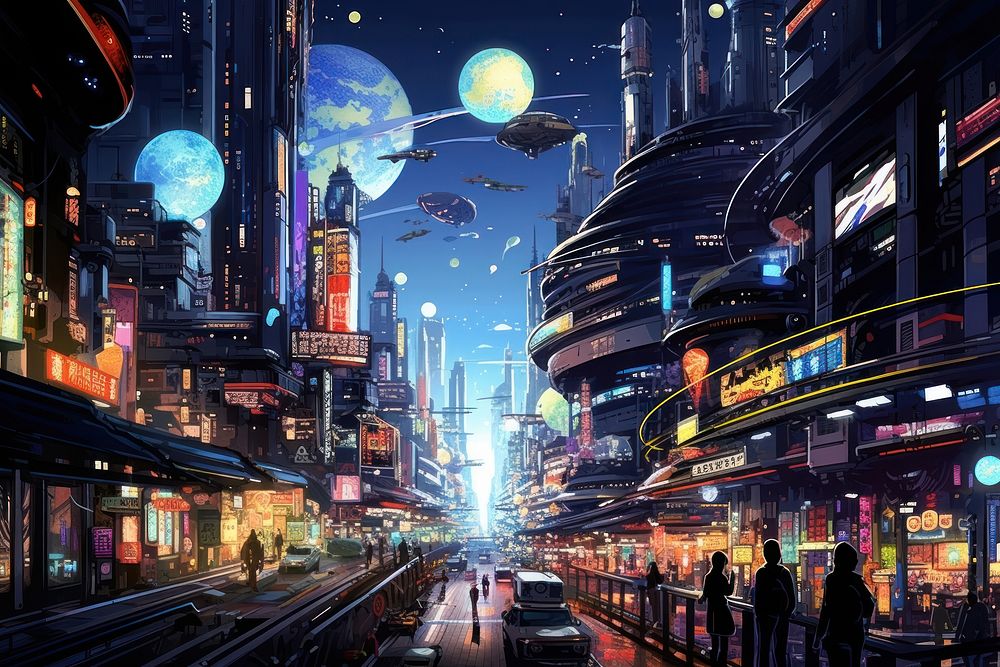 Futuristic world architecture metropolis astronomy | Free Photo ...