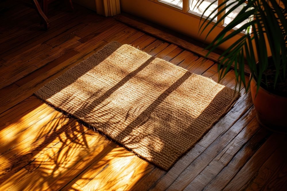 Minimal coconut door mat shadow | Premium Photo - rawpixel