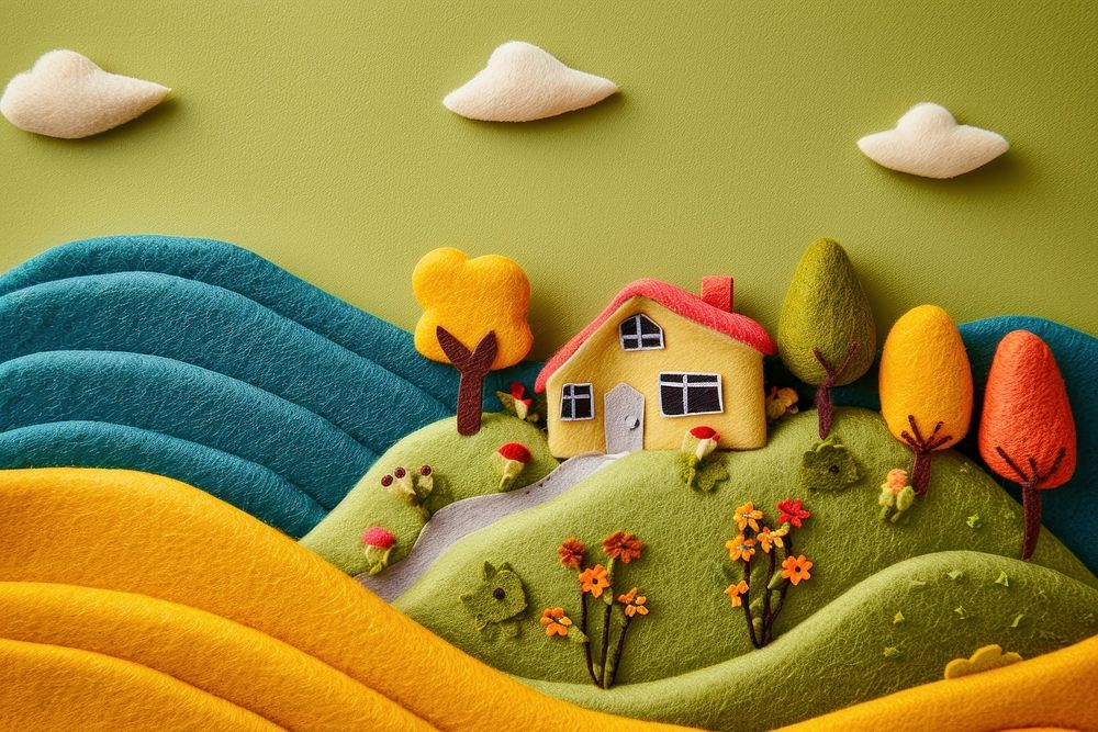 House hill art representation creativity. | Premium Photo - rawpixel