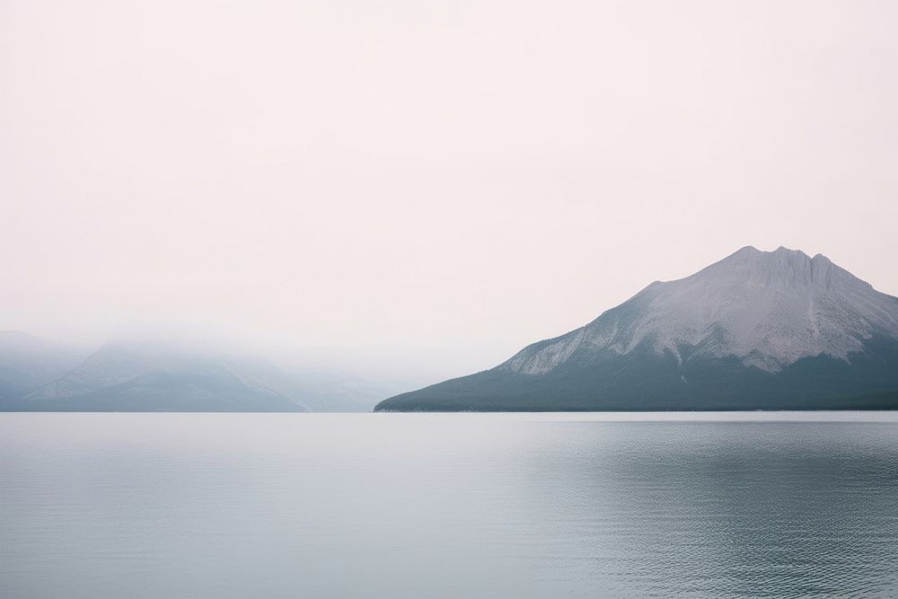 Minimal lake mountain scenery photo | Free Photo - rawpixel
