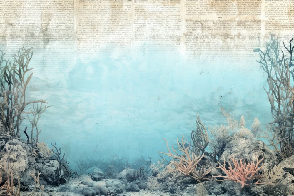 Blue coral underwater border backgrounds | Free Photo Illustration ...