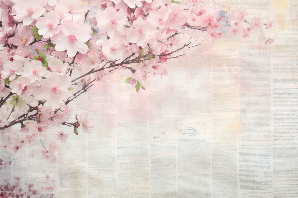 Cherry blossom border backgrounds flower | Free Photo Illustration ...