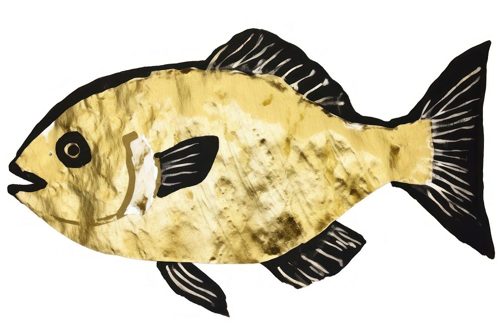 Fish ripped paper animal white | Free Photo Illustration - rawpixel