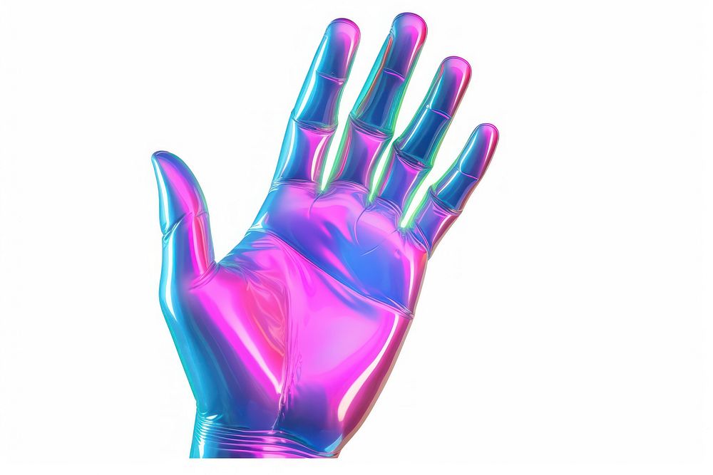 hand icon iridescent purple glove | Free Photo Illustration - rawpixel