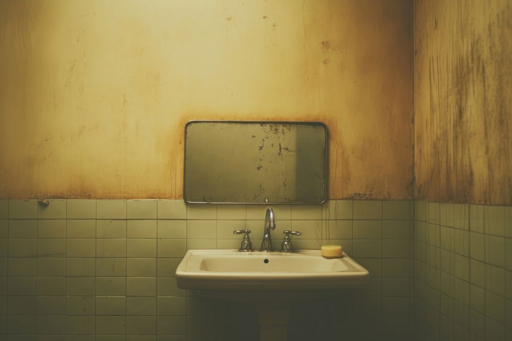 Bathroom sink architecture reflection. | Free Photo - rawpixel