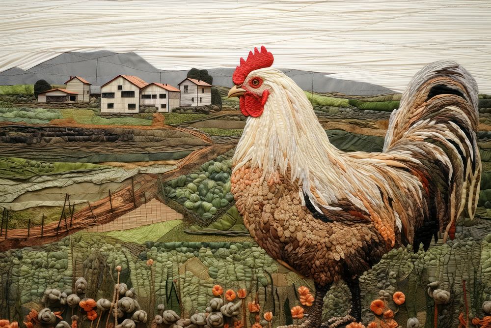 Farm chicken landscape poultry animal. | Free Photo - rawpixel