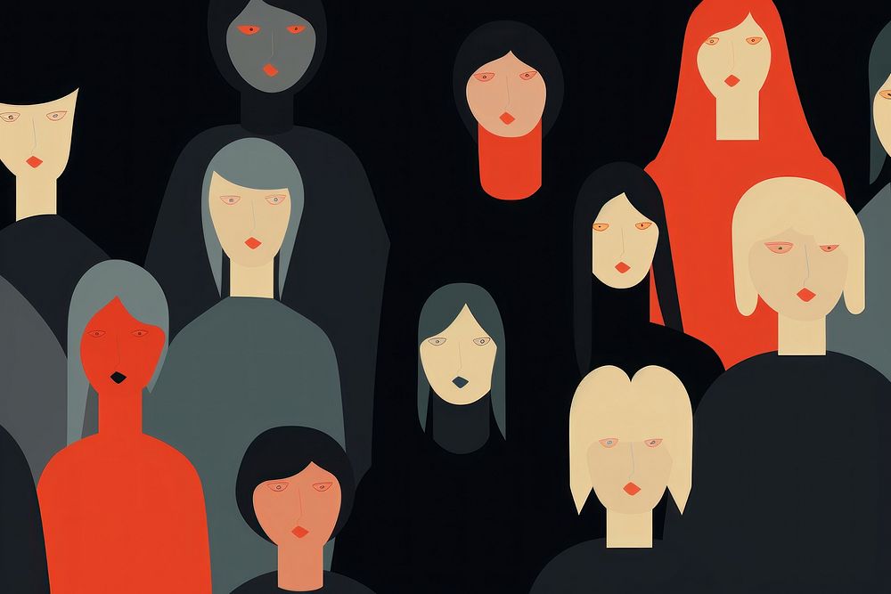 Crowd women adult representation photography. | Free Photo Illustration ...