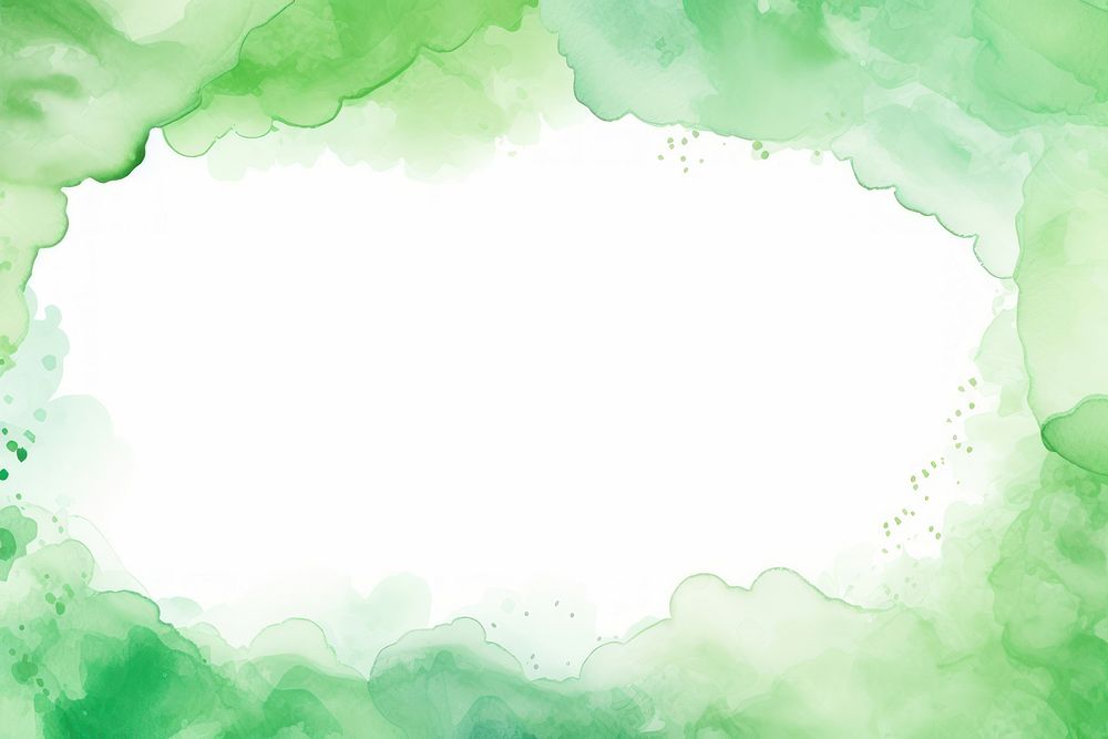 Green watercolor border nature backgrounds | Free Photo Illustration ...