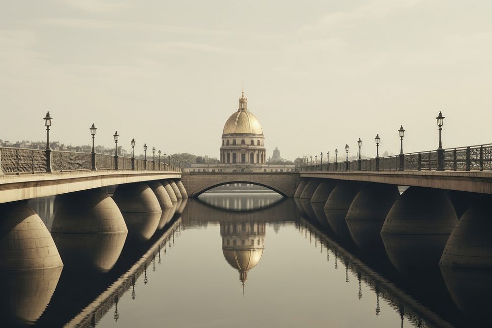 Paris invalides bridge architecture cityscape | Free Photo - rawpixel