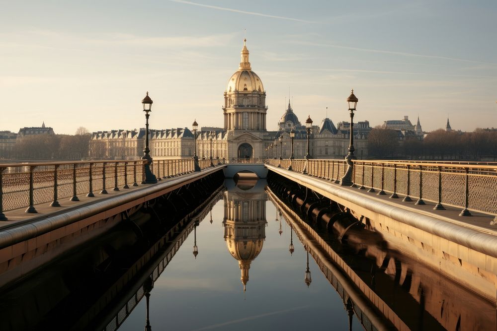 Paris invalides bridge architecture cityscape | Free Photo - rawpixel