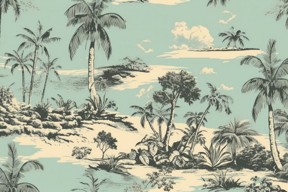 Tropical beach toile land landscape | Free Photo Illustration - rawpixel