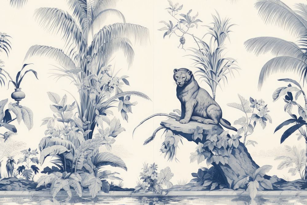 Tropical beach toile drawing nature | Premium Photo Illustration - rawpixel