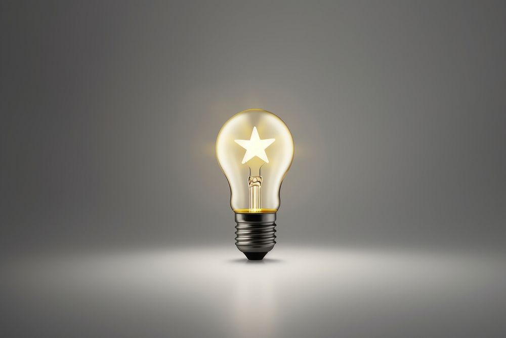 Light bulb whit star lightbulb | Free Photo - rawpixel