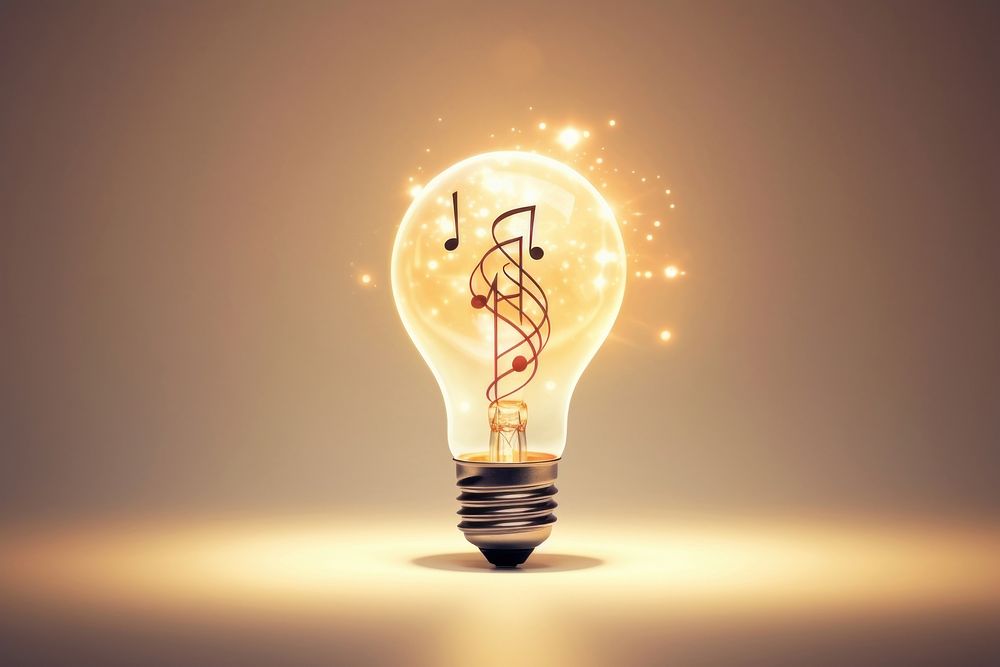 Light bulb music note lightbulb | Free Photo - rawpixel