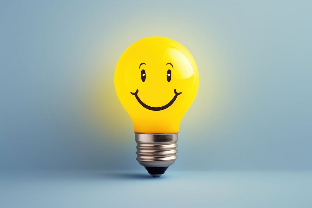 Light bulb smile emoji lightbulb | Free Photo - rawpixel