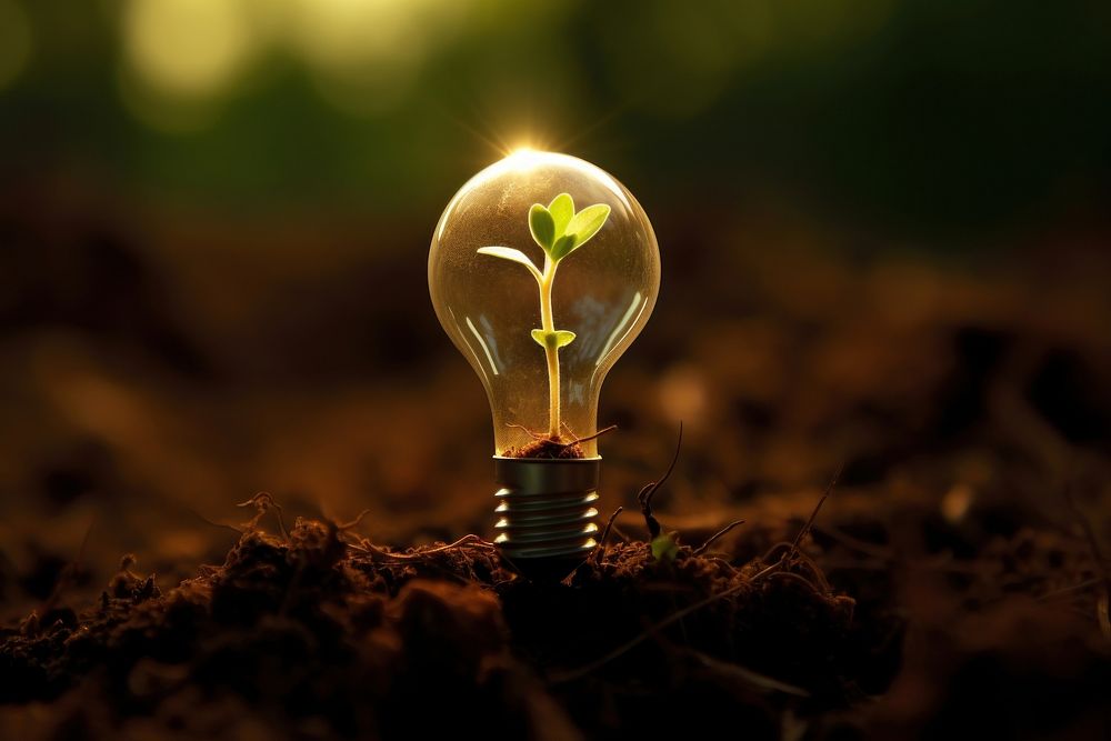 Light bulb sprout lightbulb innovation | Free Photo - rawpixel