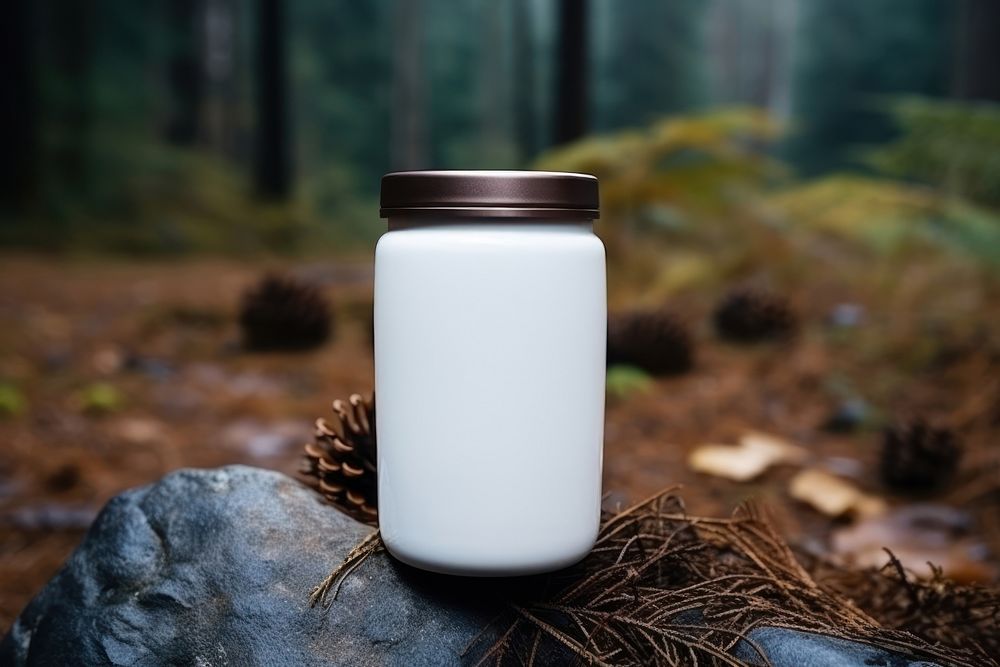 Jar bottle forest milk. | Premium Photo - rawpixel