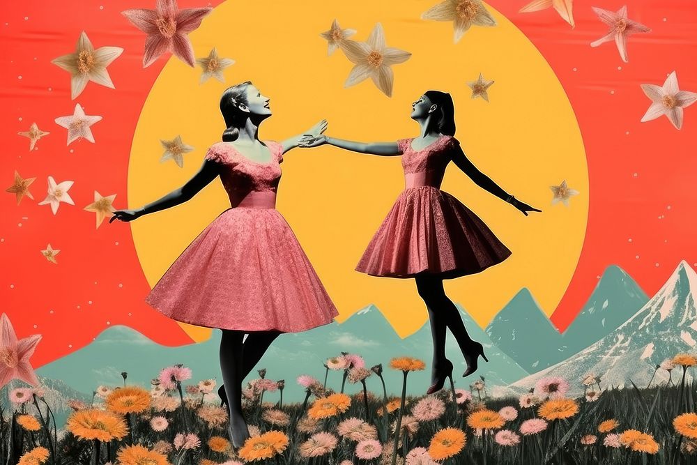 Easter dancing fashion flower | Free Photo Illustration - rawpixel