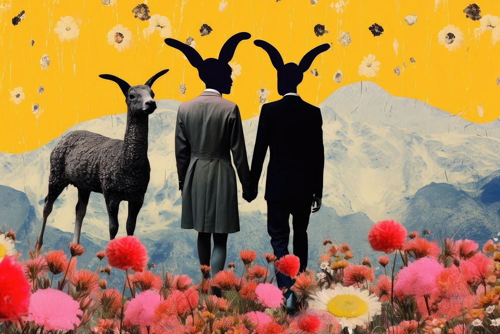 Goat flower outdoors animal. | Premium Photo Illustration - rawpixel