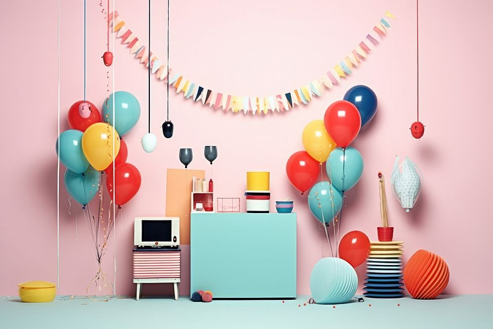 Retro collage birthday party fun | Free Photo - rawpixel