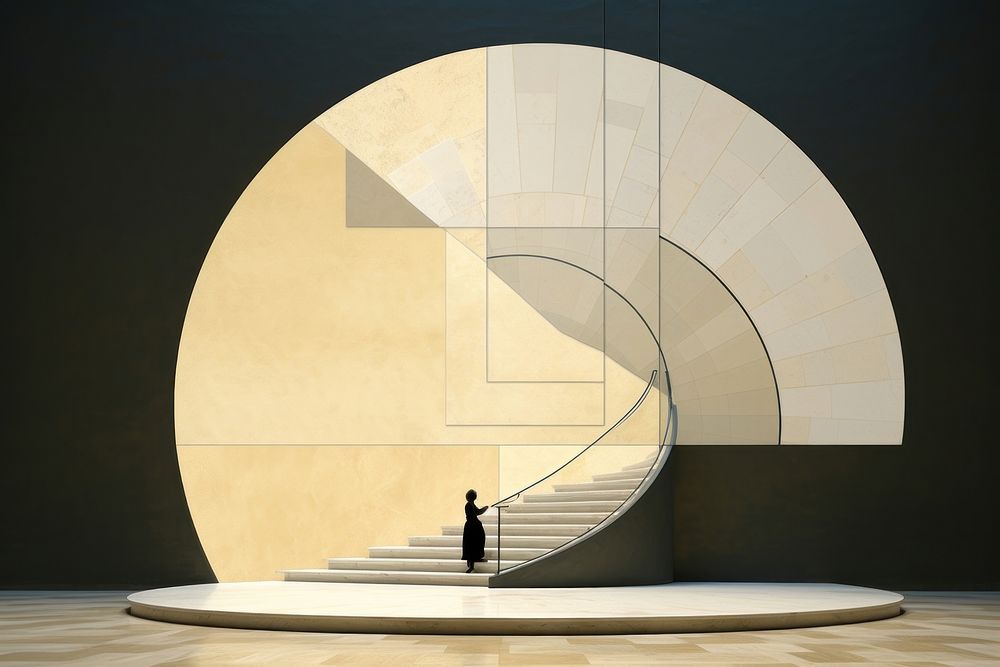 Stage empty scene architecture staircase | Premium Photo Illustration ...