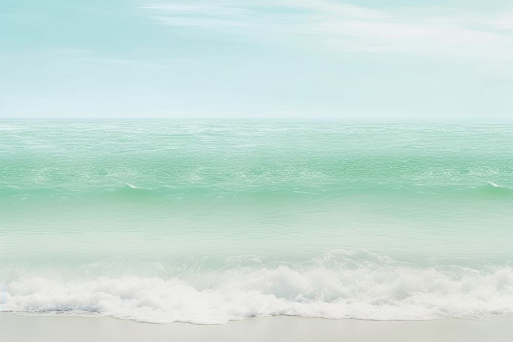 Pastel green aesthetic ocean background | Free Photo Illustration ...