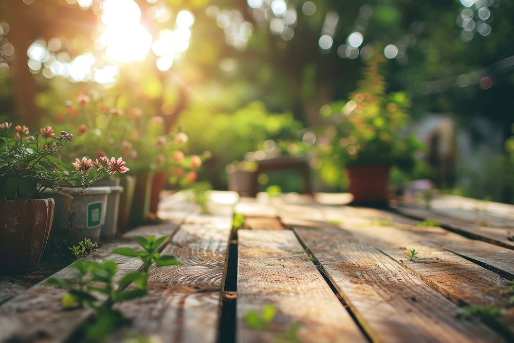 Gardening deck backdrop sunlight outdoors | Premium Photo - rawpixel