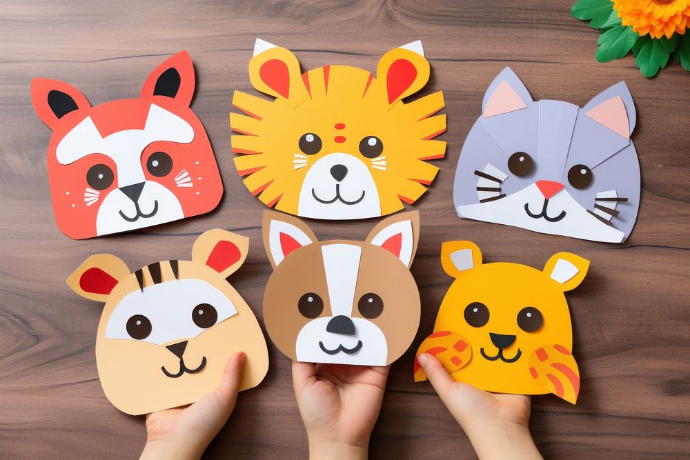 Animal paper craft hand art | Premium Photo - rawpixel