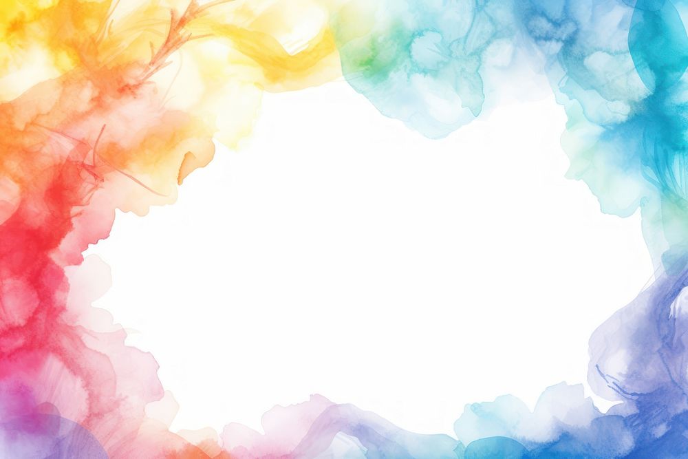 Rainbow watercolor border pattern backgrounds | Premium Photo ...
