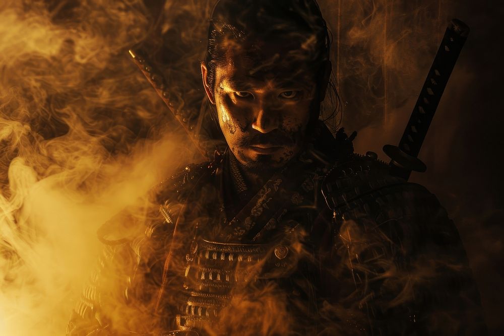 Samurai smoke portrait photography. | Free Photo - rawpixel