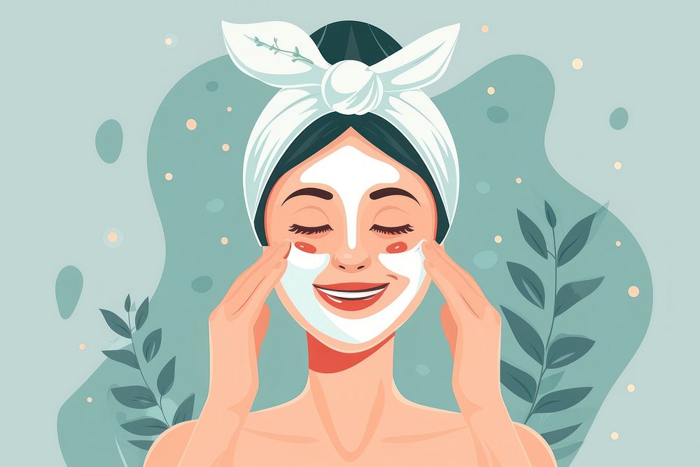 Skincare cartoon portrait smiling. | Free Photo Illustration - rawpixel