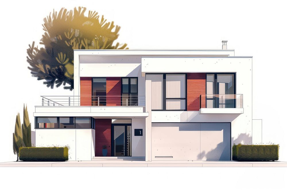Architecture house building diagram. | Premium Photo Illustration ...