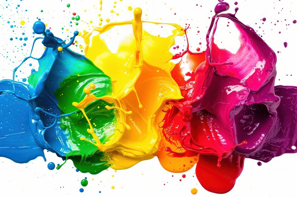 Colorful paint splash backgrounds celebration | Free Photo Illustration ...
