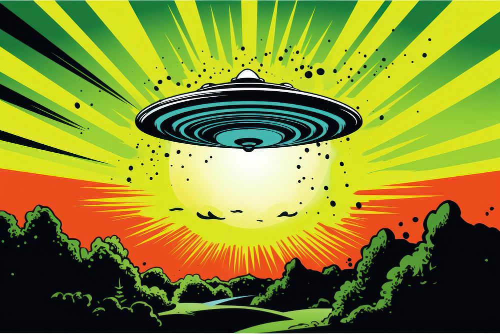 Comic alien ufo invade effect | Premium Photo Illustration - rawpixel