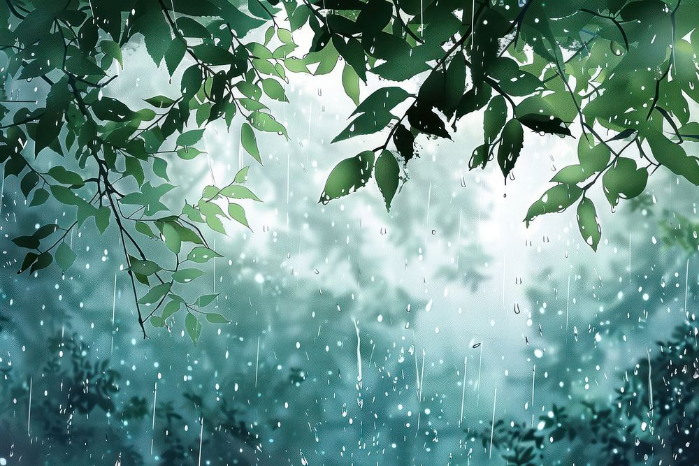 Fresh raining background backgrounds outdoors | Premium Photo ...