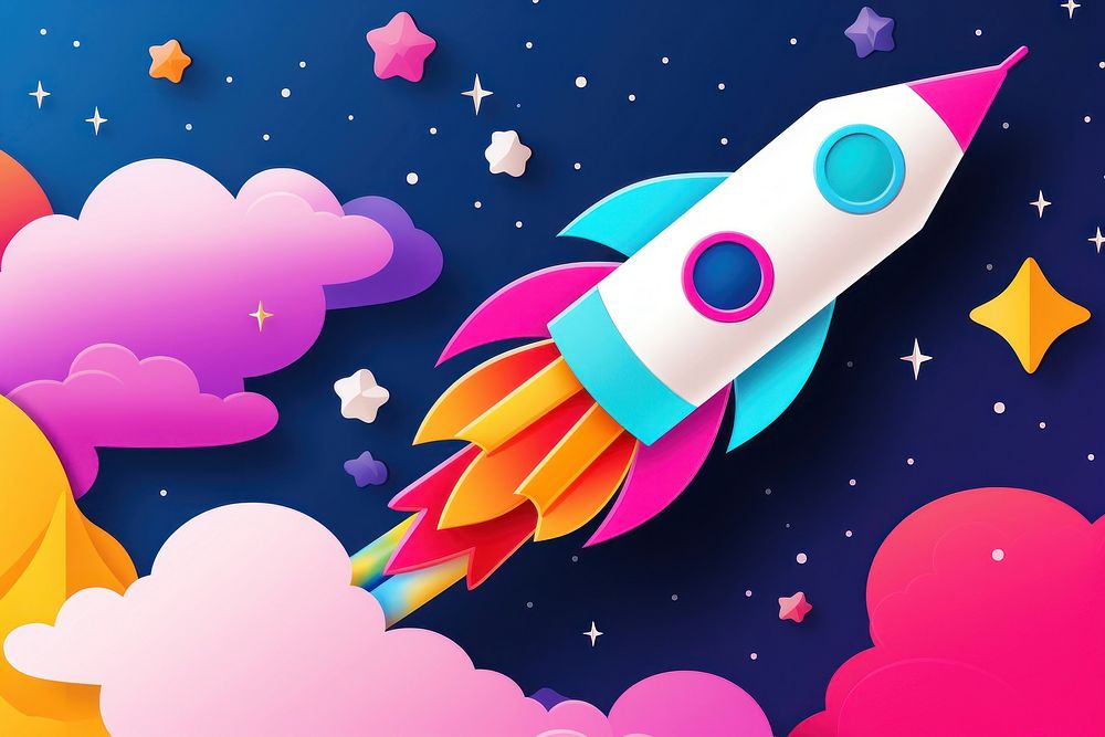 Rocket galaxy art spaceplane spacecraft. | Free Photo Illustration ...