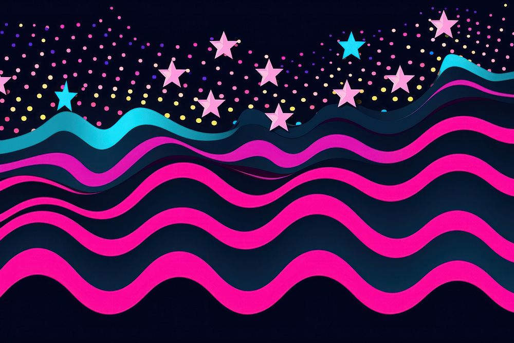Wave stars pattern abstract night. | Premium Photo Illustration - rawpixel
