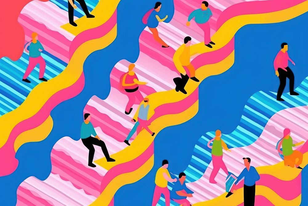 Wave people outdoor activity abstract | Premium Photo Illustration ...