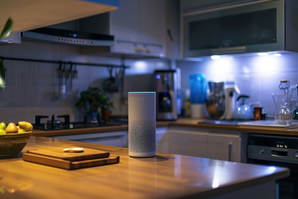 Smart speaker kitchen lighting table | Premium Photo - rawpixel