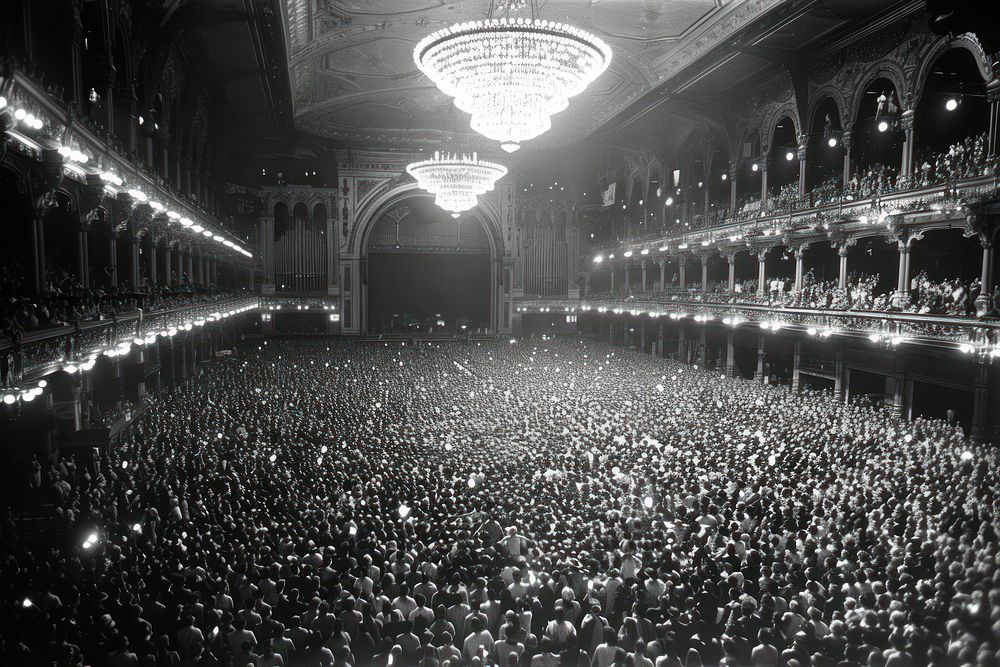 Audience hall architecture illuminated performance. | Premium Photo ...
